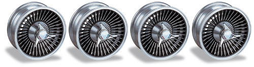 66 Corvette WHEEL KIT - direct bolt-on knock-off w/lugs, (set of 4 ...